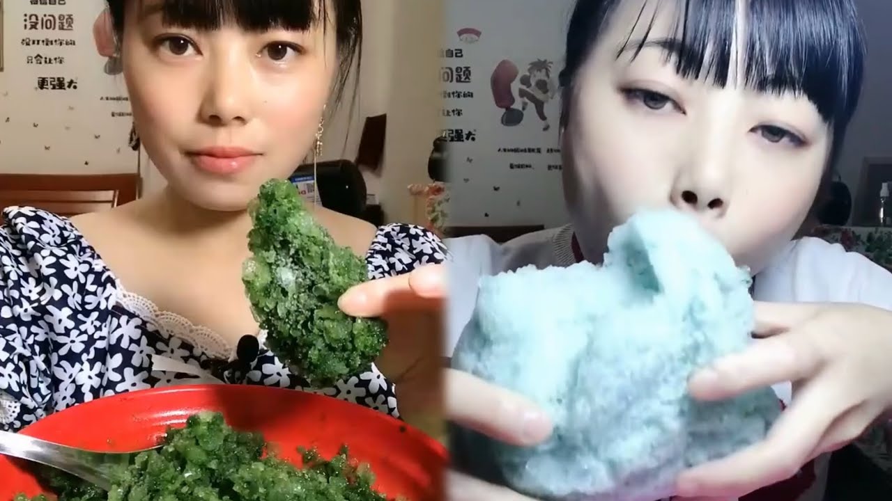 CRUNCHY ICE EATING COMPILATION BITES ONLY 😍SQUEAKY DRY ICE EATING ...
