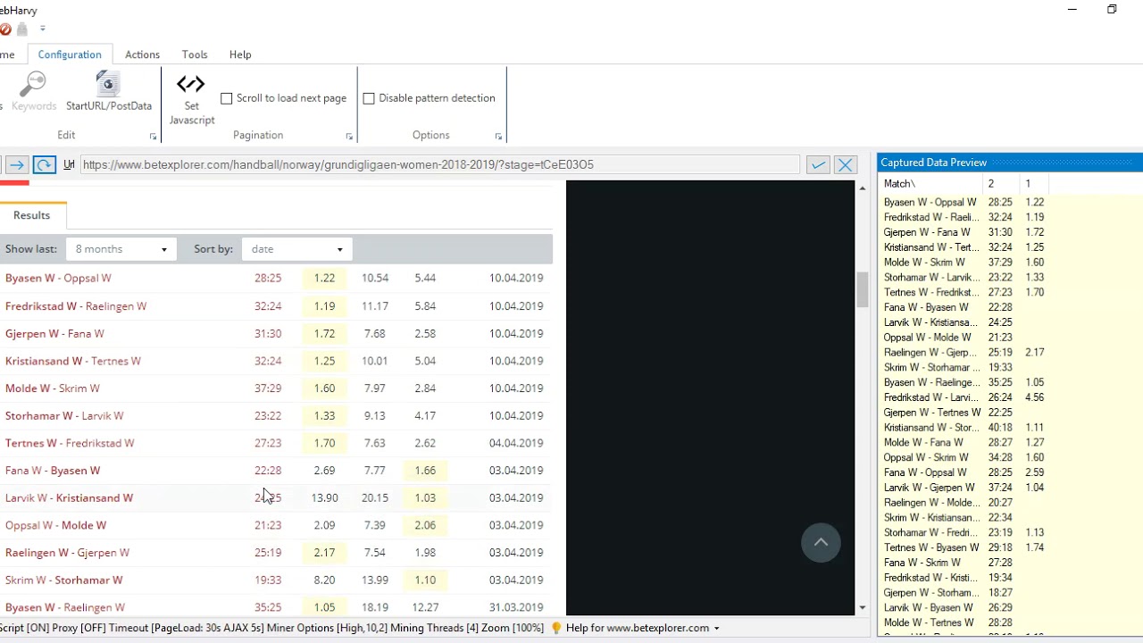 How to capture all listings from BetExplorer match listings page - YouTube