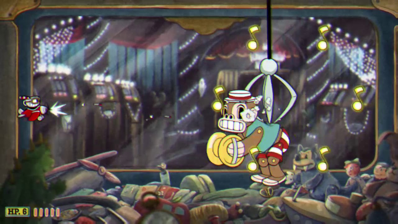 Cuphead-glitched monkey miniboss?? - YouTube