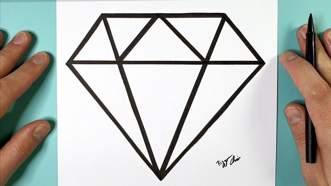 WIE ZEICHNET MAN EINEN DIAMANTEN - YouTube