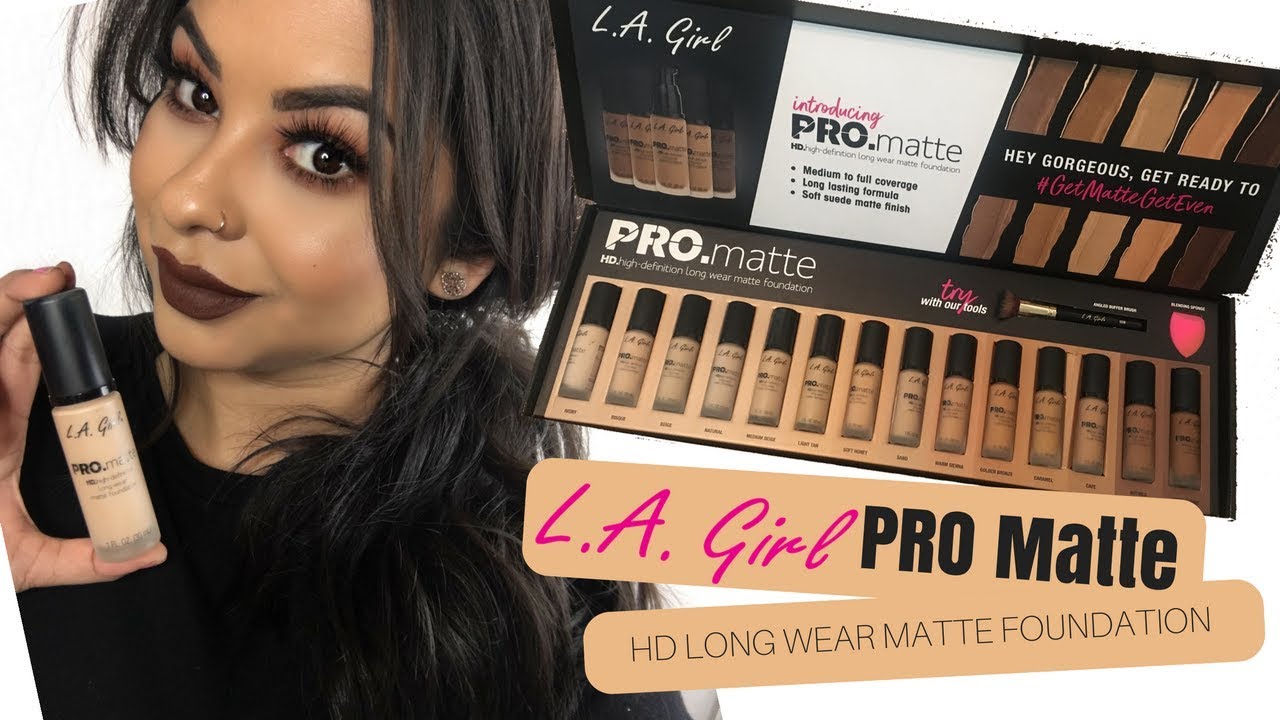 NEW L.A. PRO MATTE FOUNDATION | REVIEW & TUTORIAL - YouTube