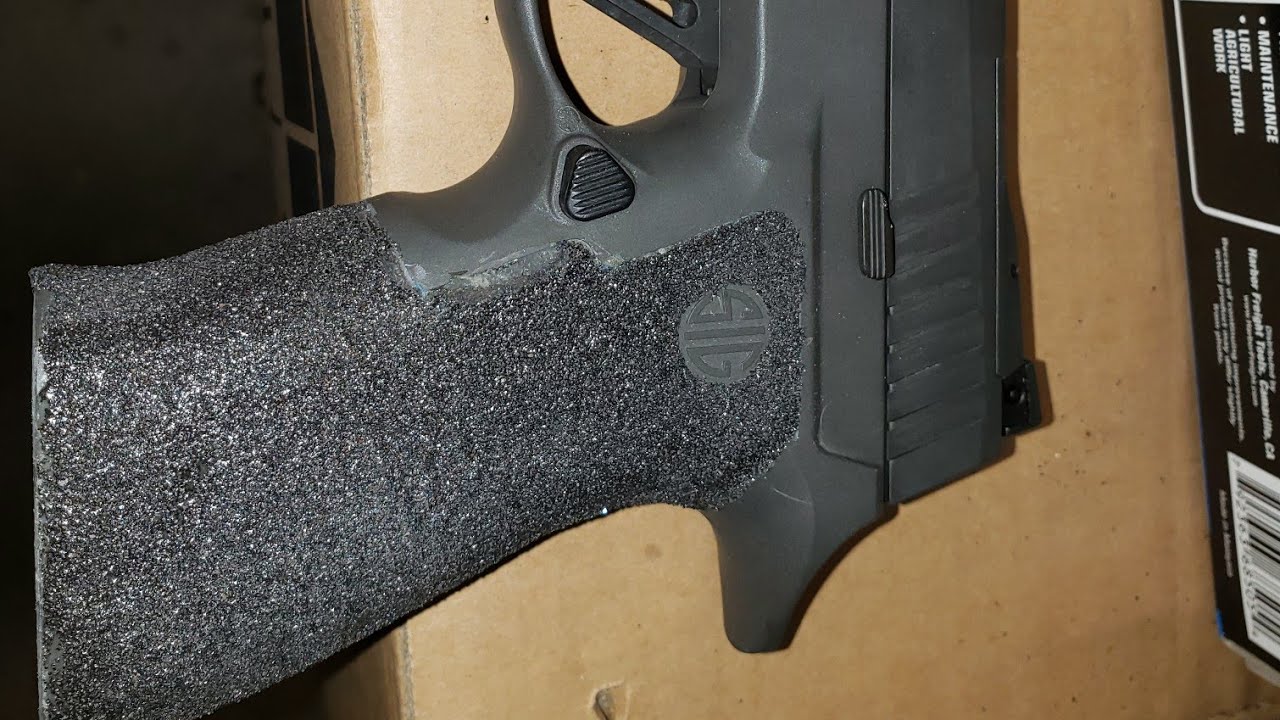 Sig X5 Legion grip mod /silicon carbide mod - YouTube
