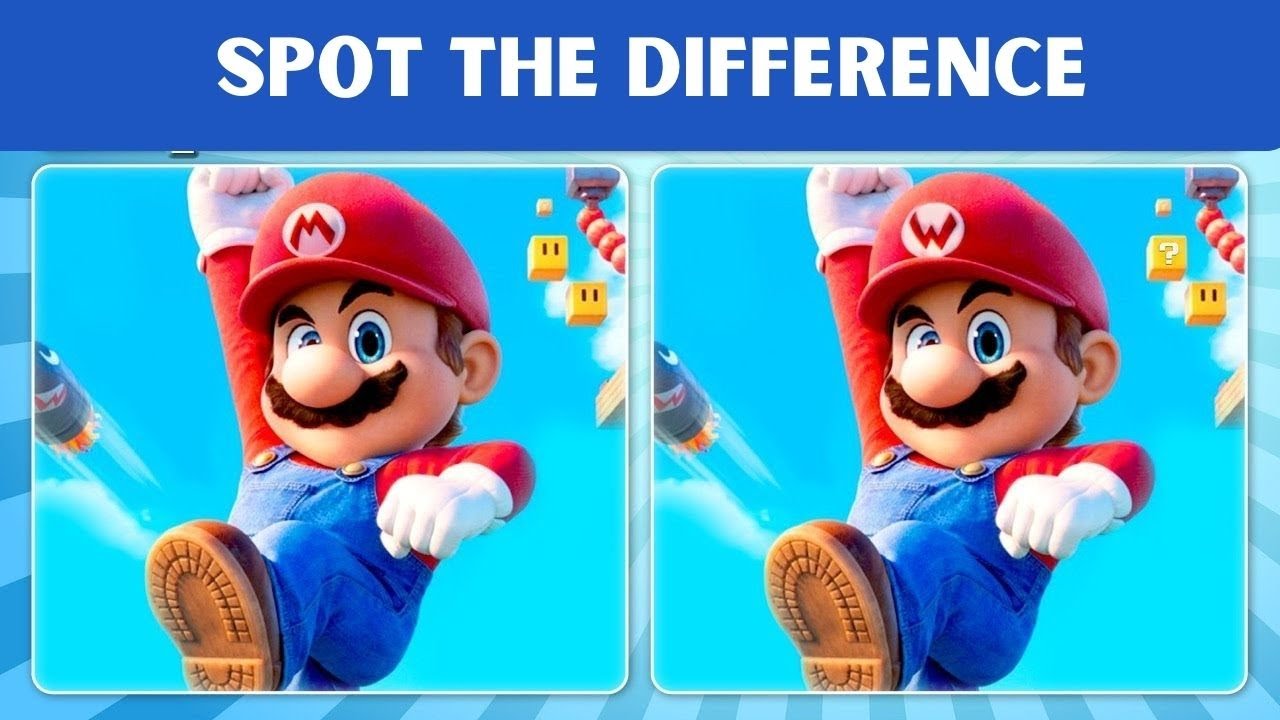 Find the difference between Super Mario Bros. | Super Mario Quiz game ...