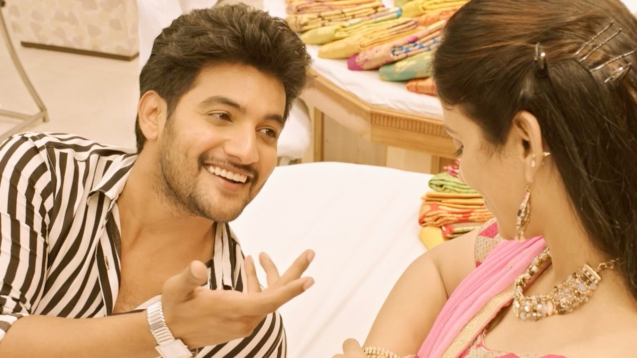 Watch how Aadi Sai Kumar is setting up a shop for a woman in a shopping ...