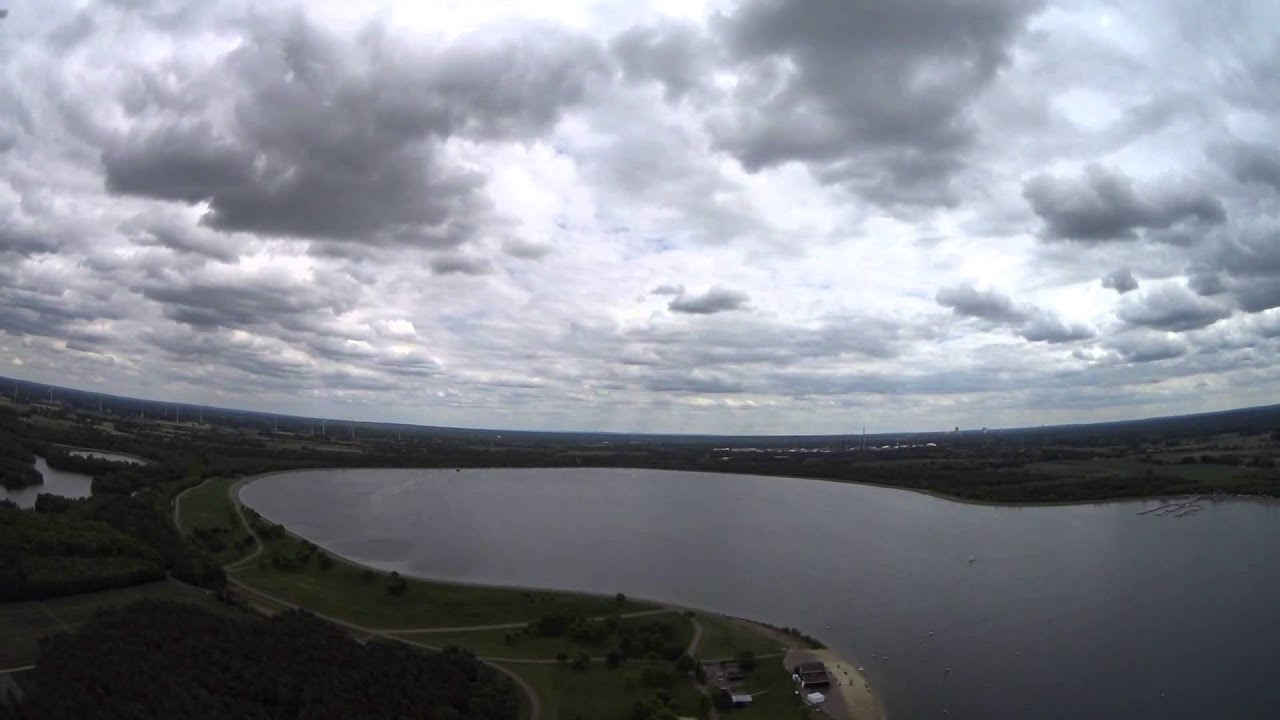 Speicherbecken Geeste aus der Luft - Luftaufnahme - YouTube