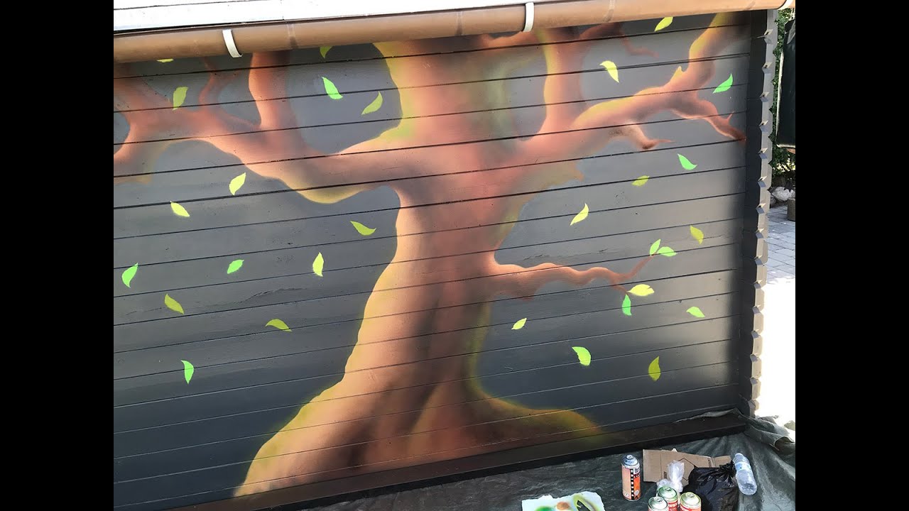 How I Paint A Tree Mural With Spray Paint- BecomeOne (2020) - YouTube