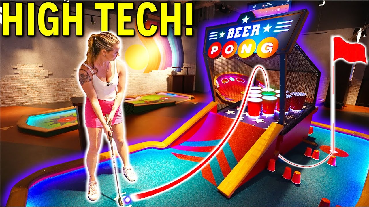 Crazy HIGH TECH Futuristic Mini Golf! - YouTube