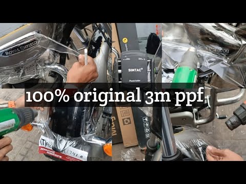 😱😱royal Enfield meteor full body 3m ppf and lamination #ppf #3m # ...
