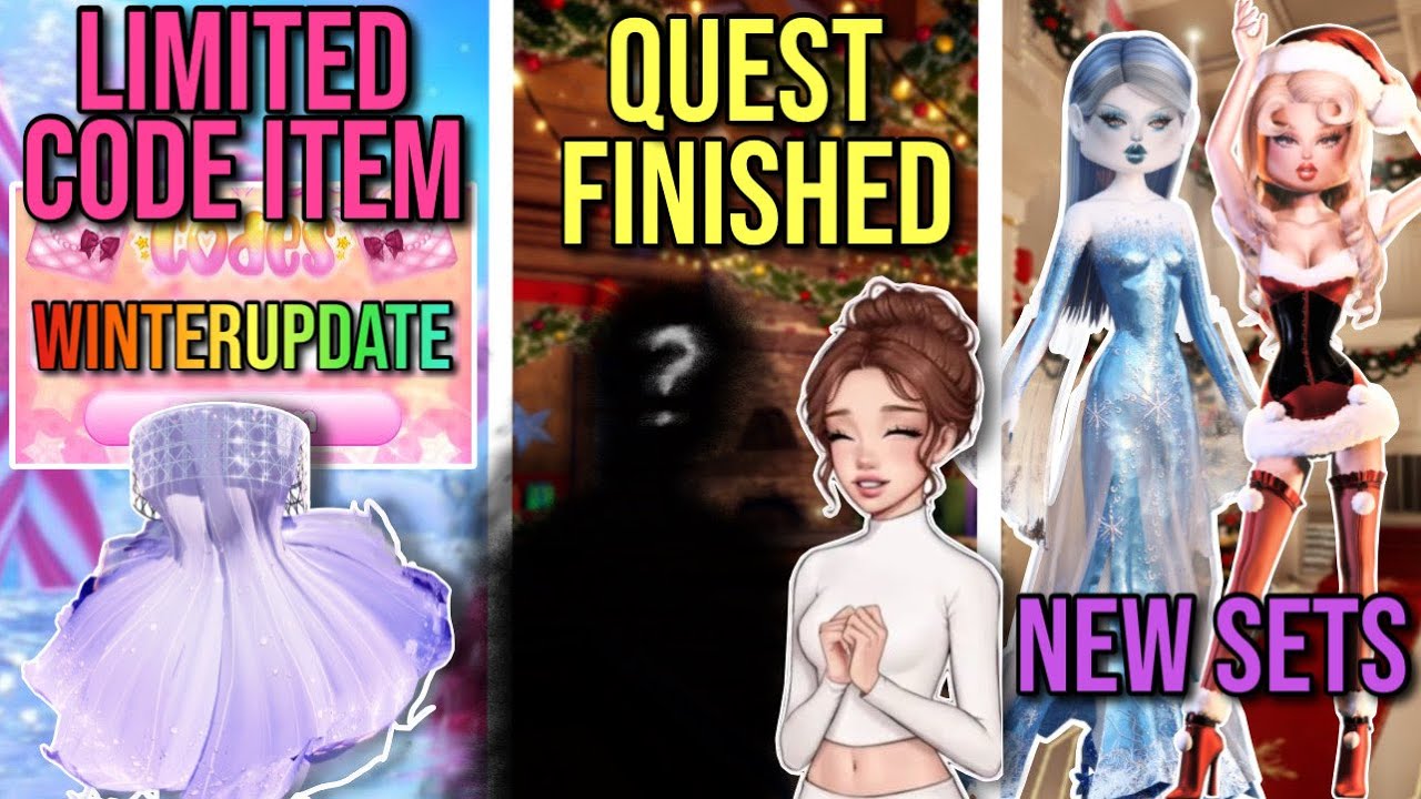 NEW CODE, QUEST FINISHED, 2 WINTER SETS, AND MORE | Roblox Dress To Impress - YouTube