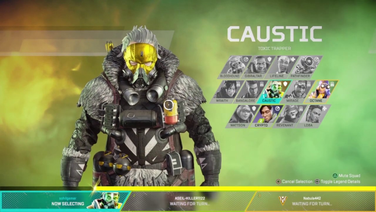 Seven kills with Caustic Apex legends 👽 ! - YouTube