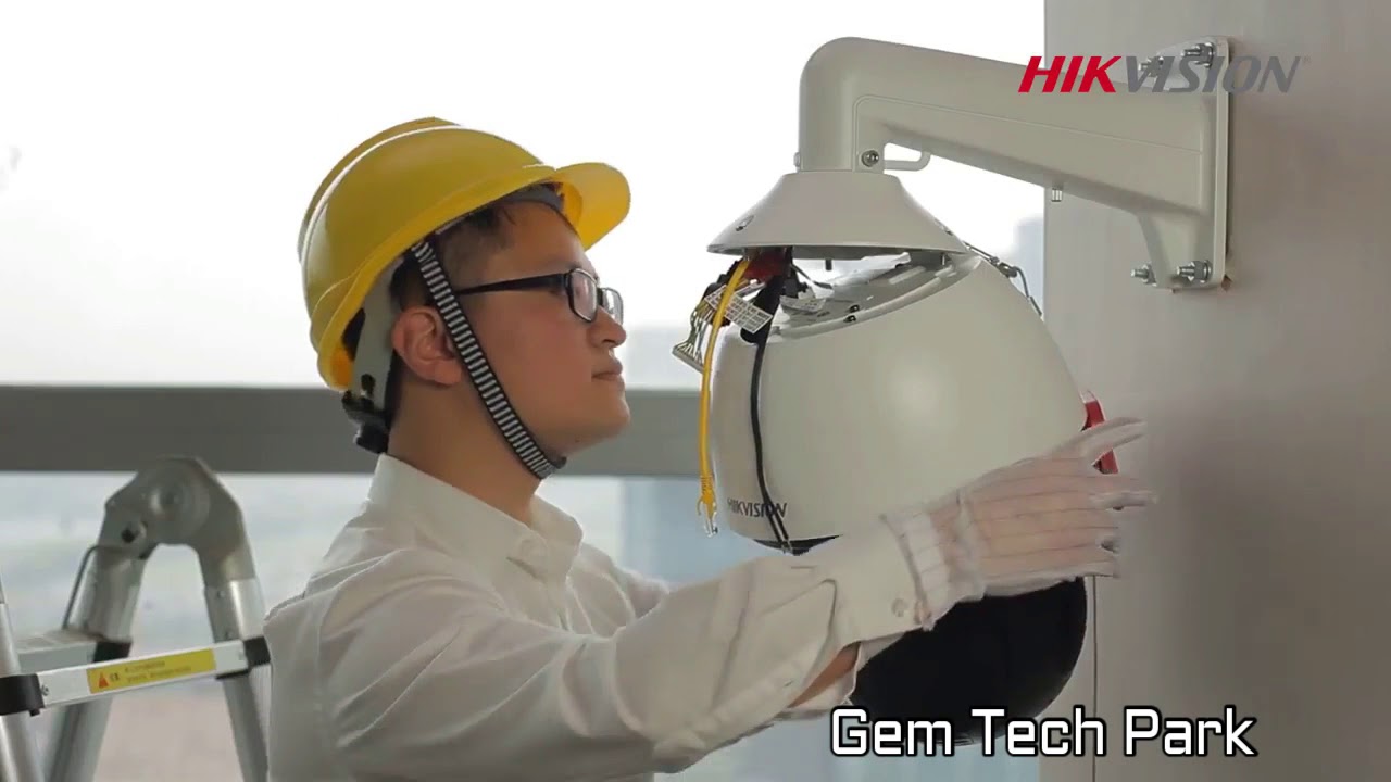 Installation Demo PTZ Hikvision Camera Gem Tech park - YouTube