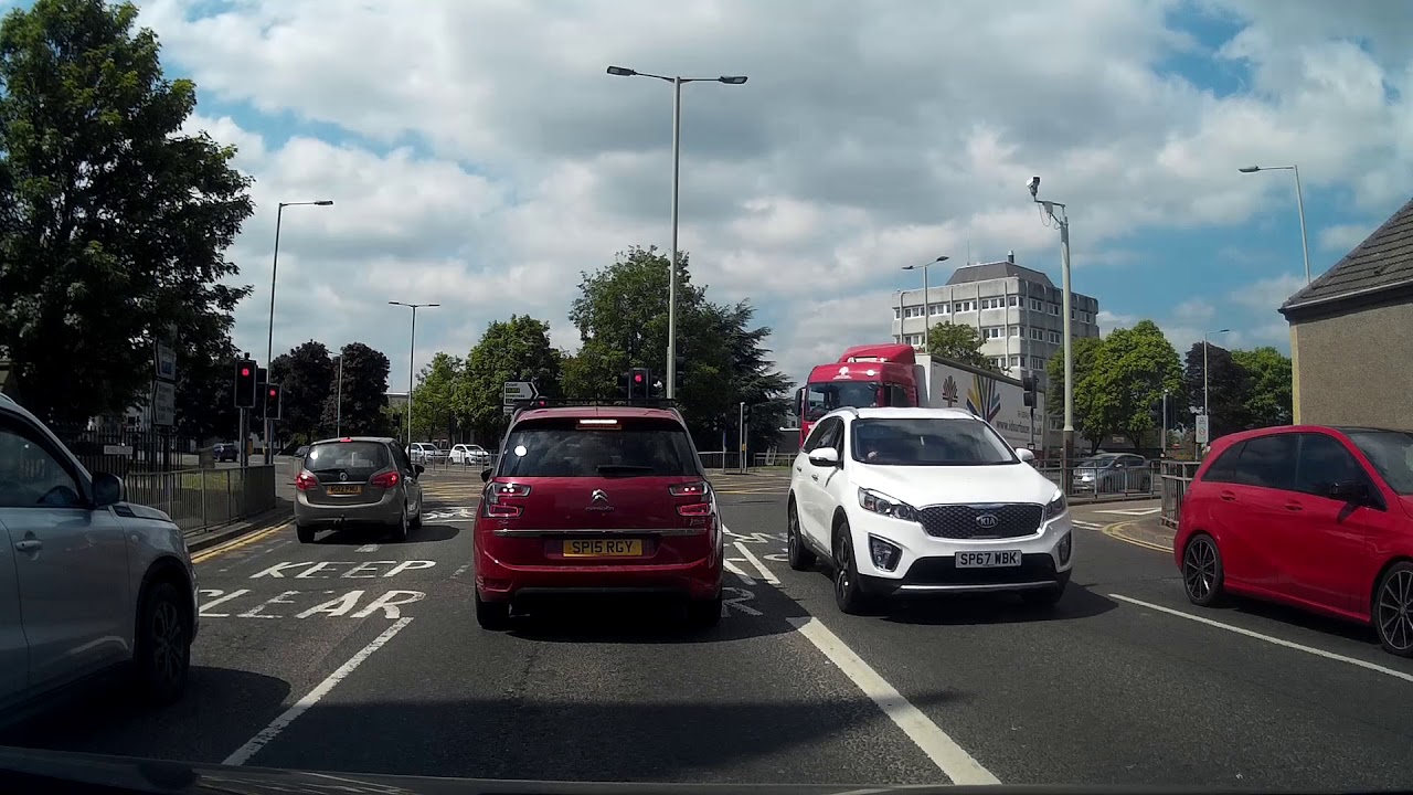 Summer Drive Over Old Bridge To Inveralmond Roundabout Perth Perthshire ...