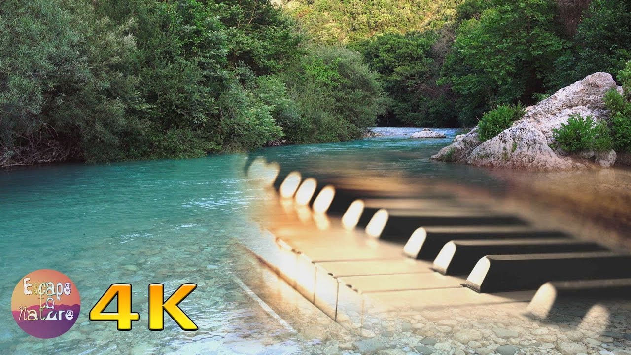 4K Relaxing piano music with calming nature landscapes - For meditation ...