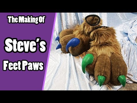 //The Making Of Steve #3// Feet Paws - Gem Raptor Fursuit Tutorial ...