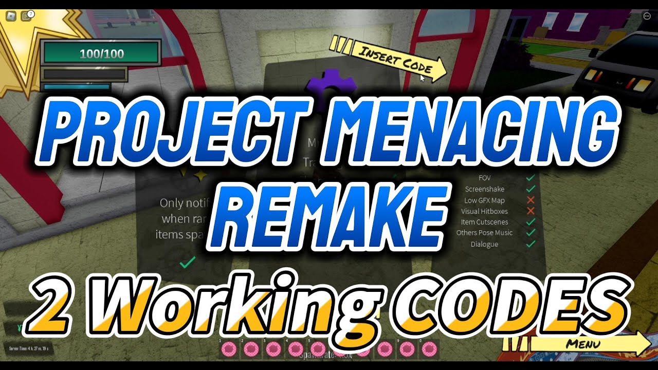 *WORKING CODES* Project Menacing Remake Codes for September 2024 - YouTube