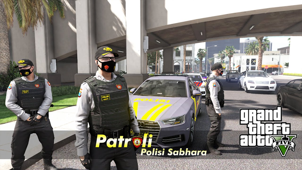 Patroli Polisi Sabhara Kejar Pencuri Mobil! GTA 5 Mod Polisi Indonesia ...