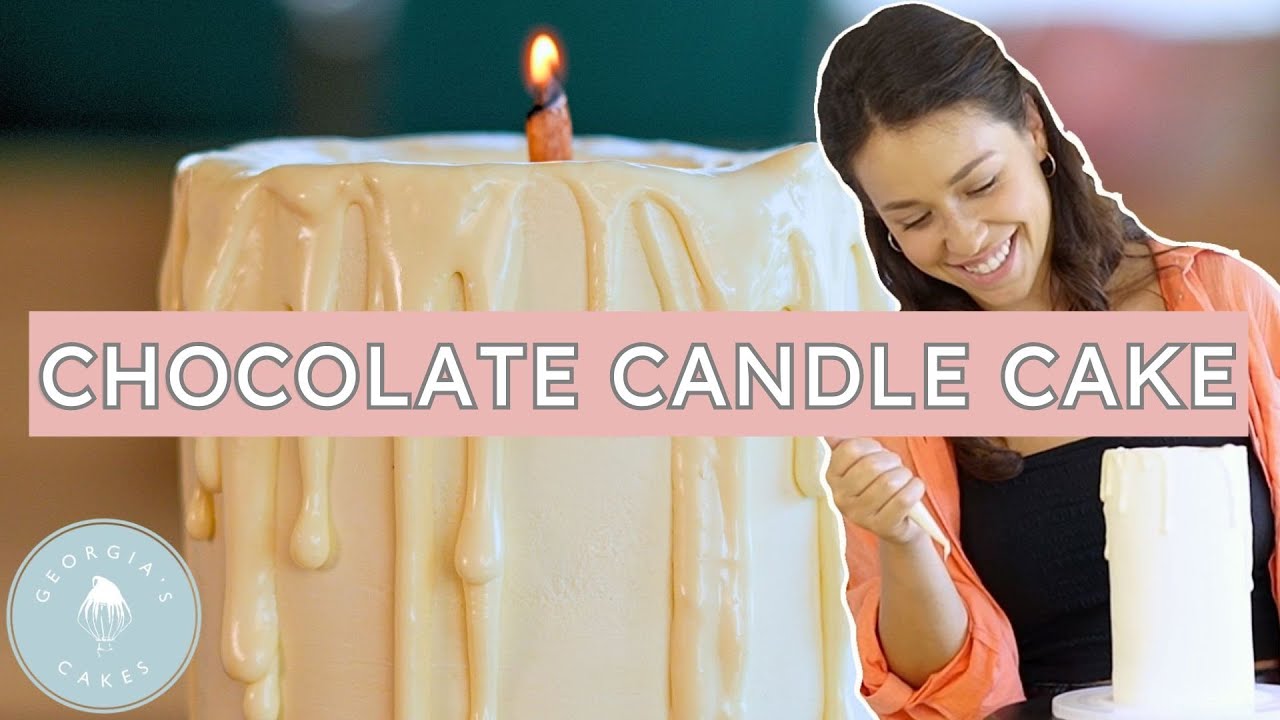 Chocolate Candle Cake With a Real Flame! | Georgia's Cakes - YouTube