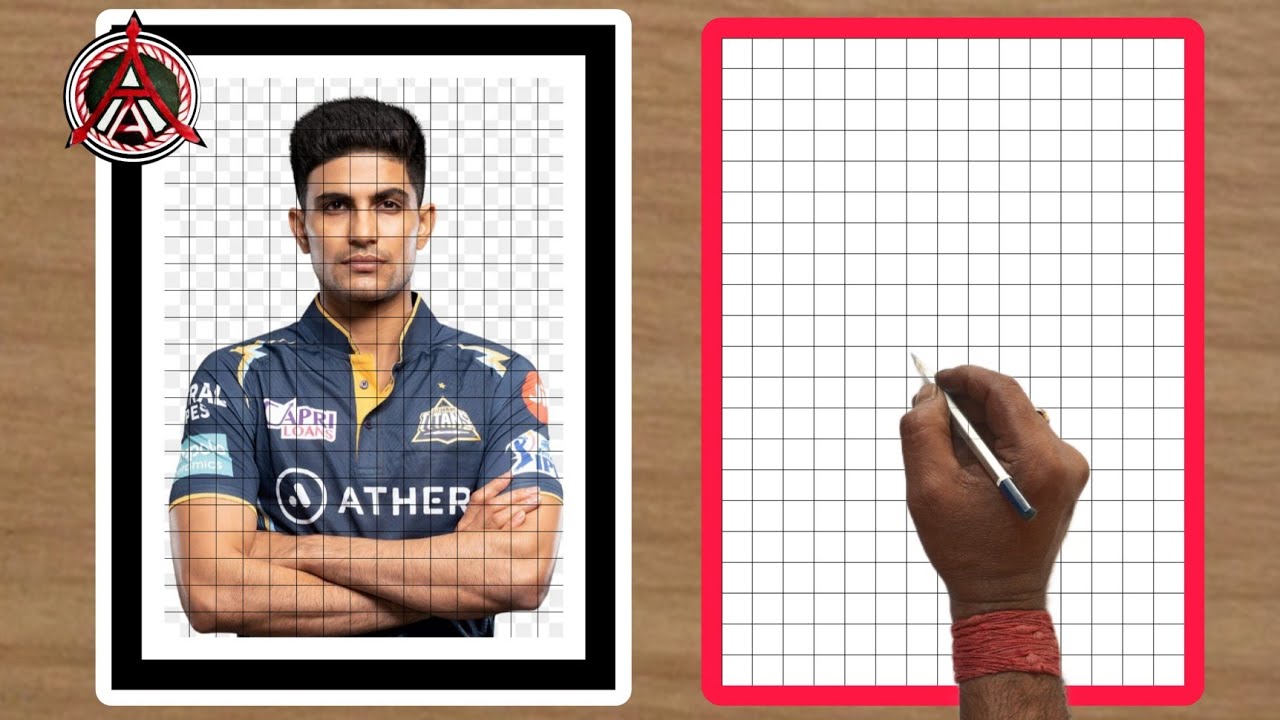 Indian Cricketer IPL Gujarat Titan's Shubman Gill Outline Drawing 🔥💥🔥 ...