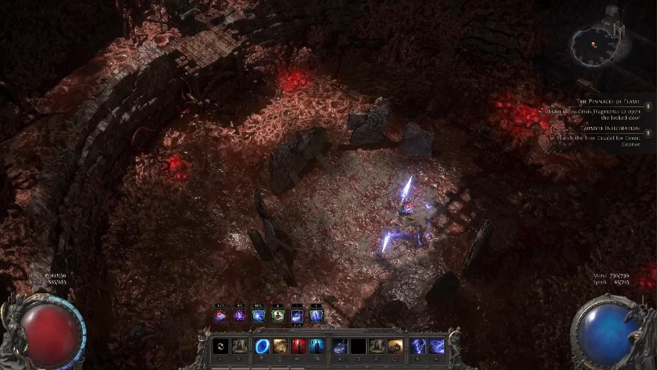 Path of Exile 2 Iron Citadel Boss.(2 Divaines Lighting Monk build ...