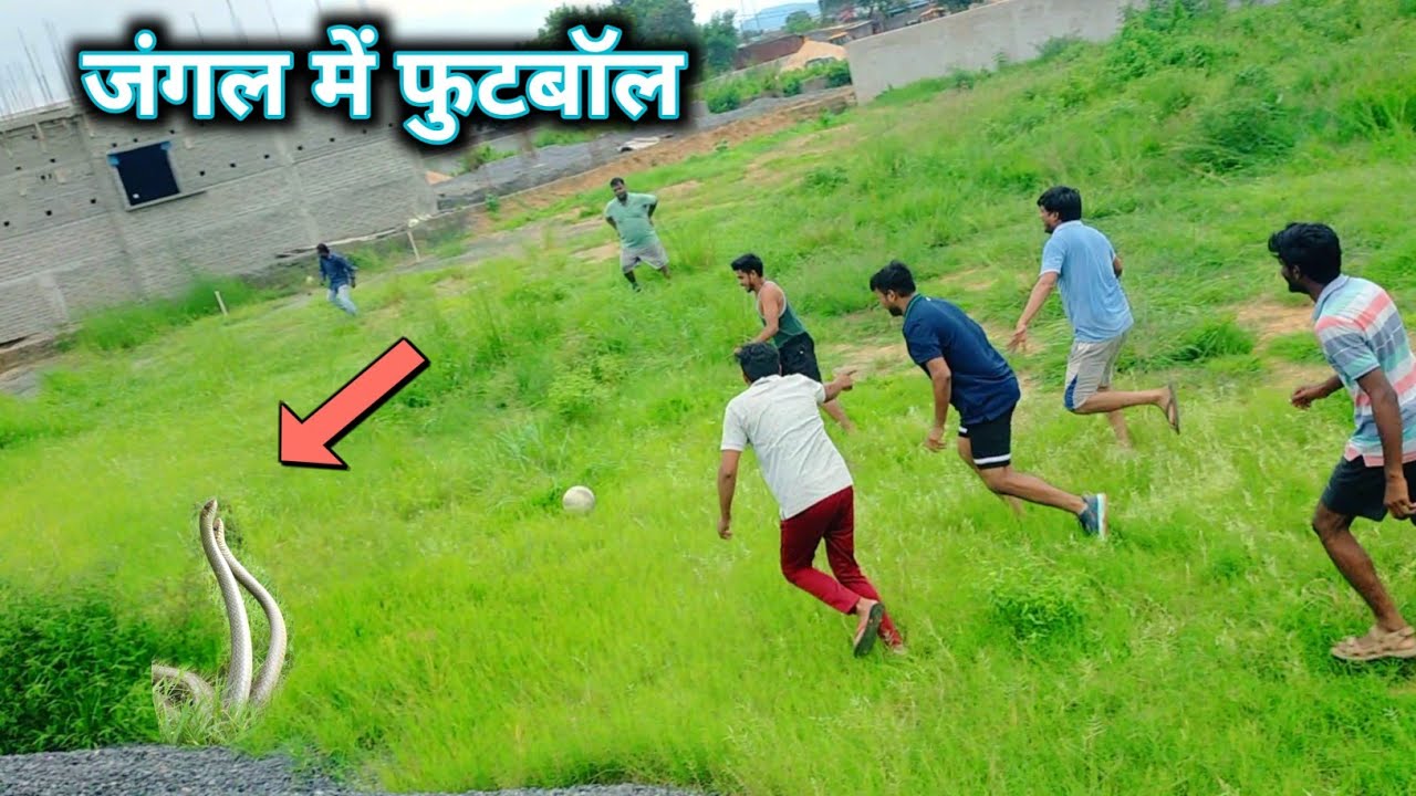 Playing Football in the Jungle: A Thrilling Match ||Village Football ⚽ ...