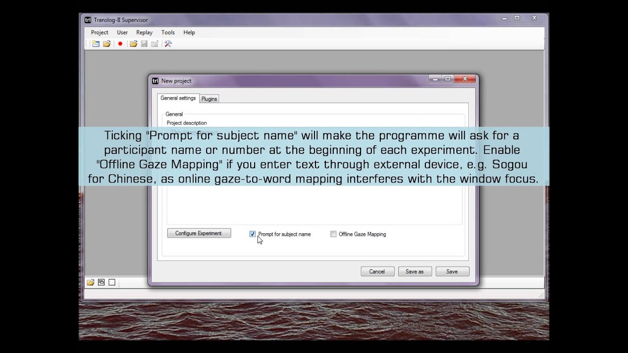 Translog II Tutorial: Creating a new project - YouTube