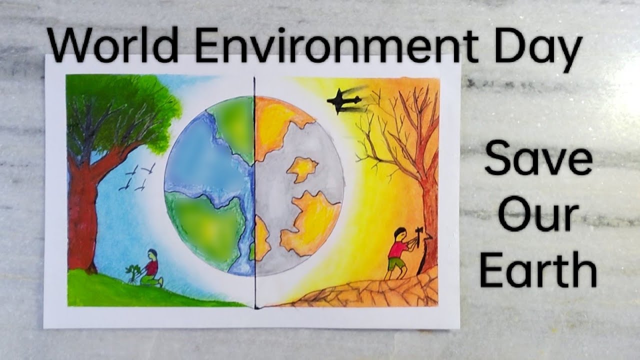 World Environment Day Drawing | Save Our Earth #worldenvironmentday # ...