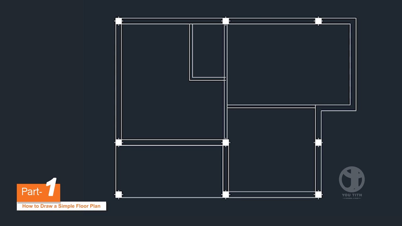 Autocad 2021 Tutorial : How to Draw a Simple Floor Plan_Part-1of4 : By ...