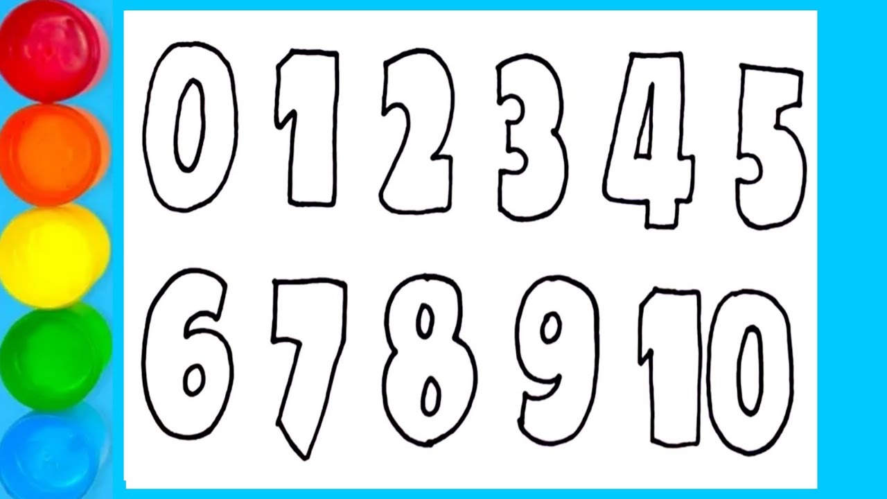 How to draw numbers | Learn numbers | Drawing Easy #19 - YouTube