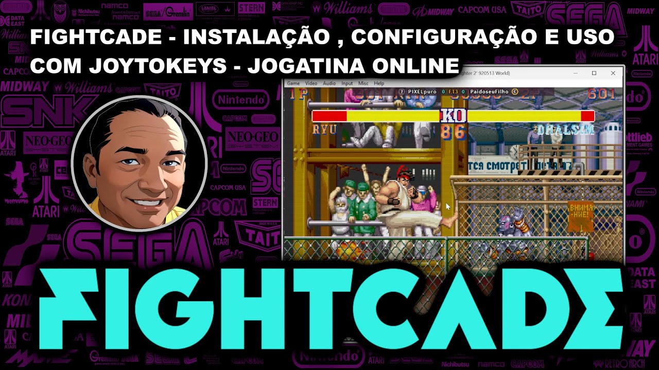 FIGHTCADE - INSTALAÇÃO , CONFIGURAÇÃO E USO COM JOYTOKEYS - JOGATINA ...