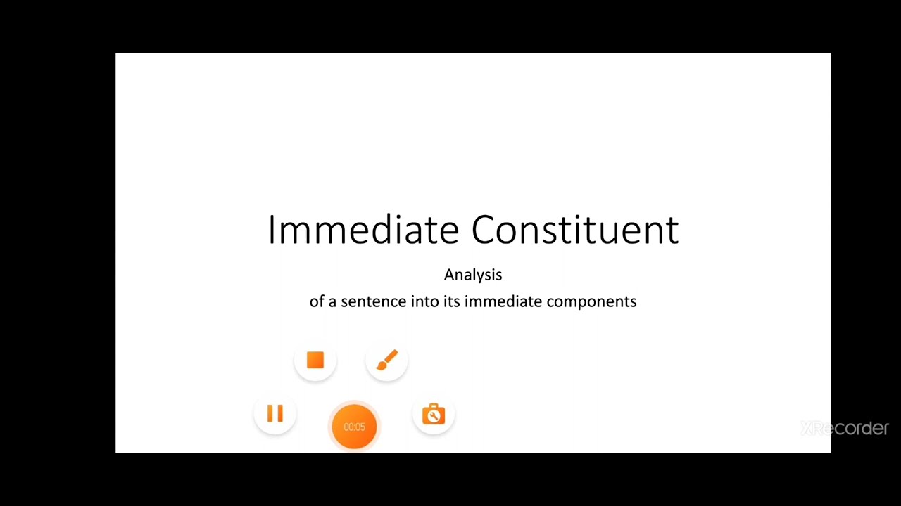 Immediate Constituent Analysis | English Syntax | Sentence Analysis - YouTube
