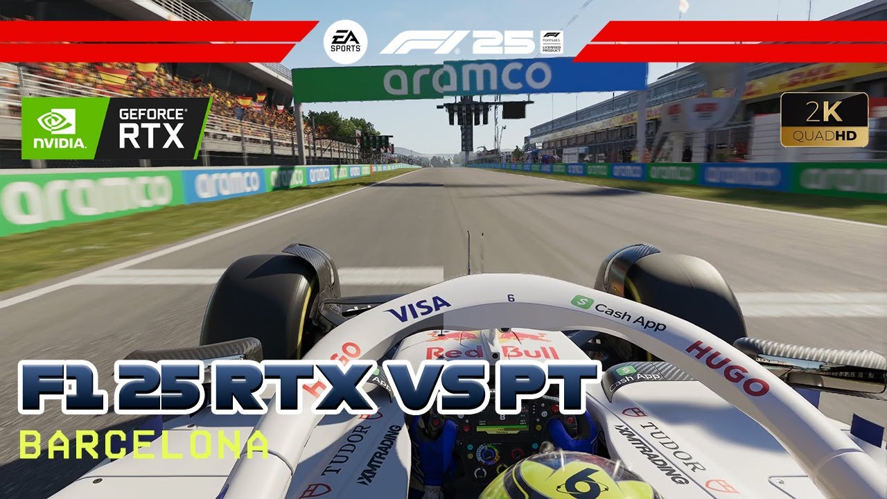 F1 25 Path Tracing (PT) VS Ray Tracing (RTX) | 1440P ULTRA MAX SETTINGS ...