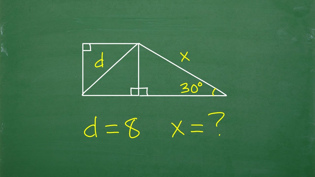 Given the diagram, d = 8, what is the value of x? (Geometry Special ...
