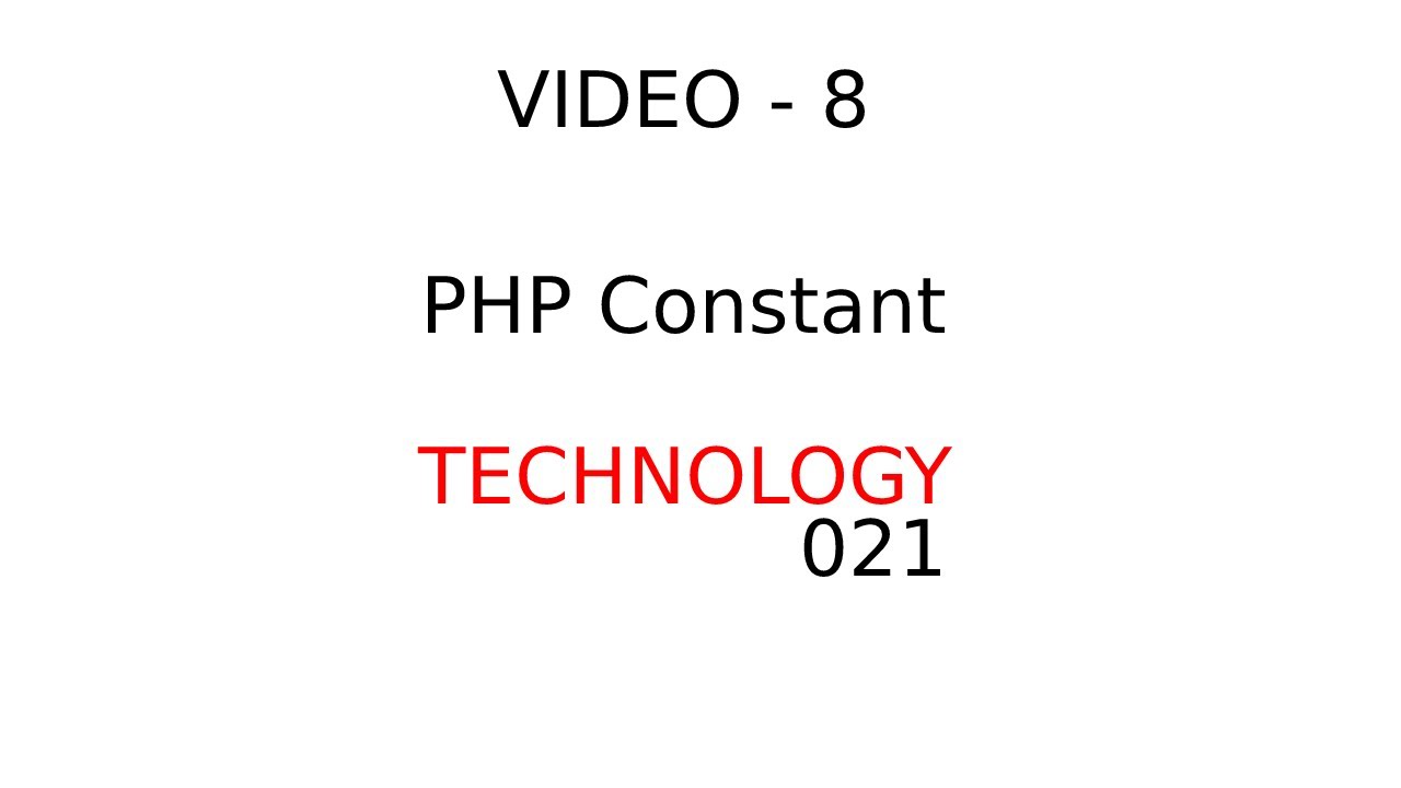 PHP Tutorial - Constant in PHP - YouTube