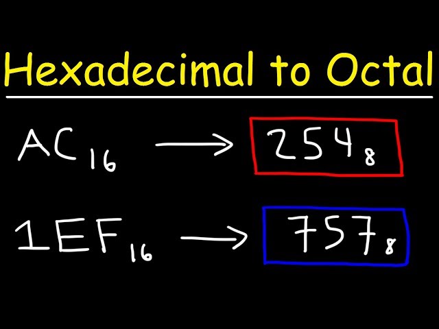 Hexadecimal To Octal Computer Engineering Concepts 2.3 Binary,