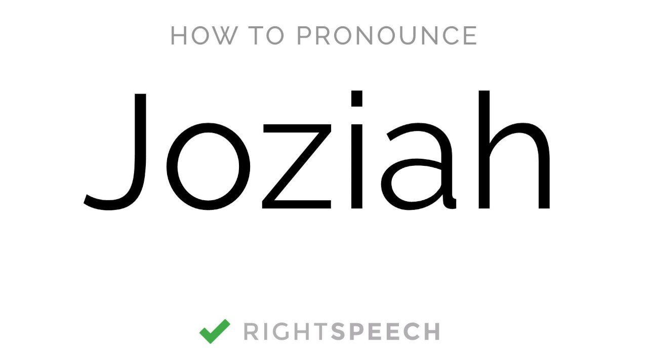Joziah - How to pronounce Joziah - American Boy Name - YouTube