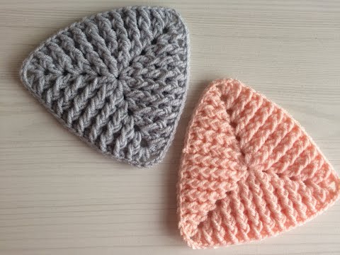 Üçgen Motif Yapımı | Crochet  Triangle - Örgü Modelleri - Motif Modelleri -Battaniye Motifi