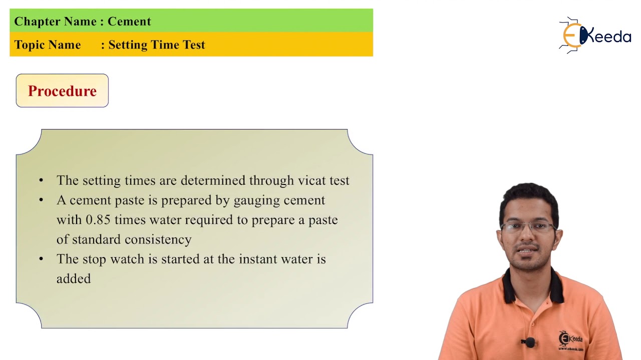 Setting Time Test - YouTube