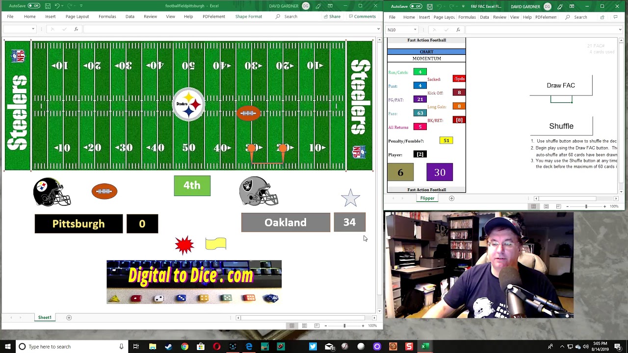 Downey Fast Action Football 1976 Steelers vs Raiders - YouTube