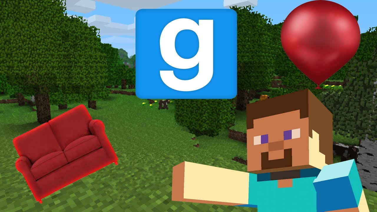 Gmod Fun! Adventure Couch, Minecraft, And BALLOONS! - YouTube