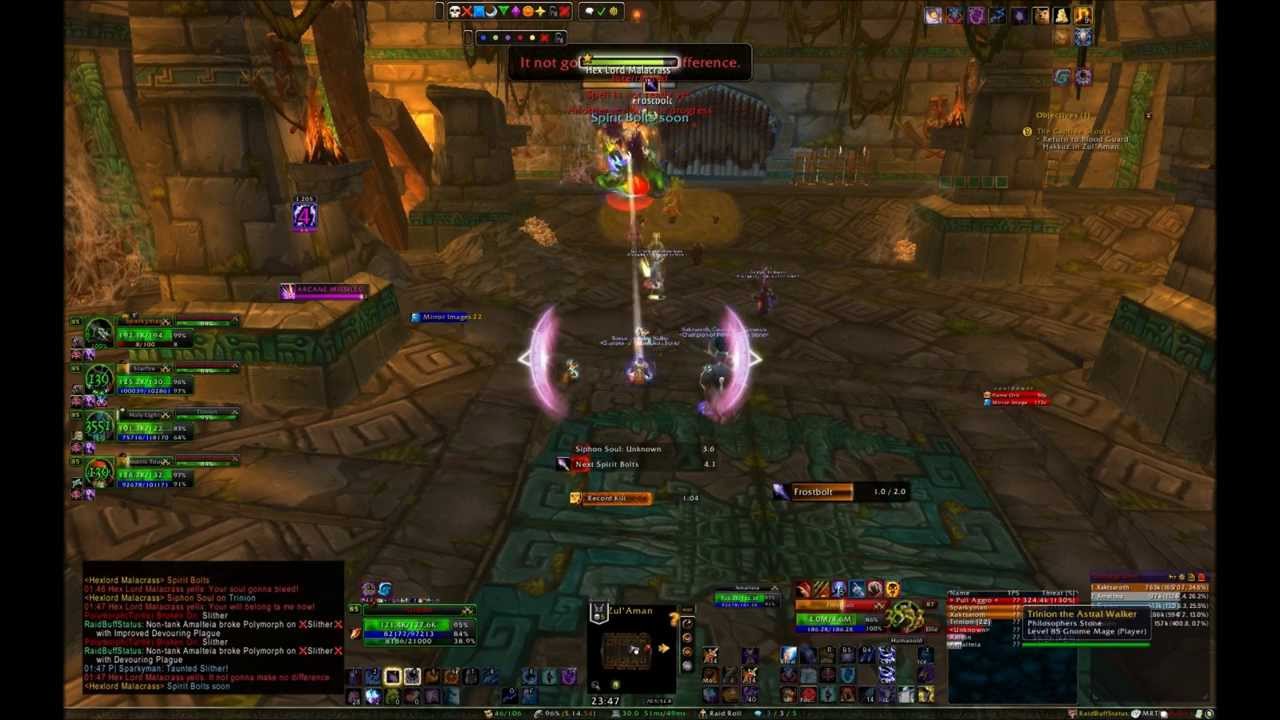 Zul'Aman heroic: Hex Lord Malacrass - YouTube