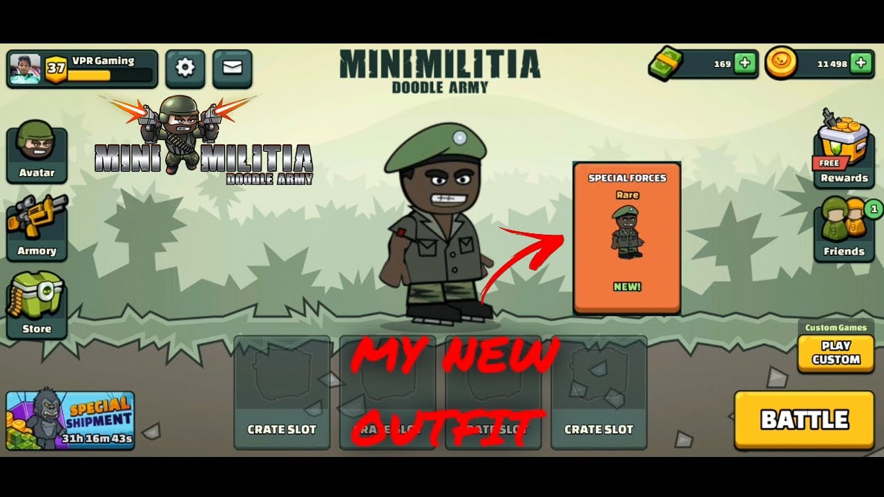 I am Playing with my😎NEW OUTFIT || MINI MILITIA || VPR GAMING ...