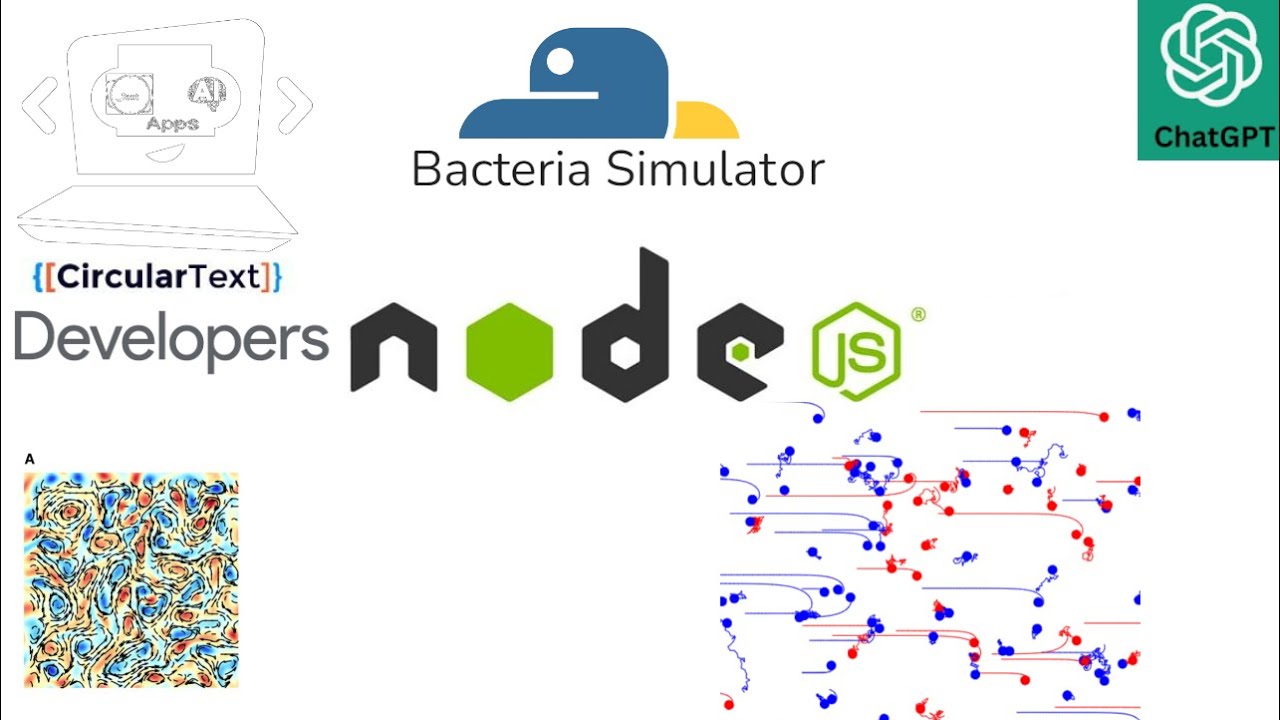 Creating a controllable Node.js Bacteria Movement Simulator P1 - YouTube