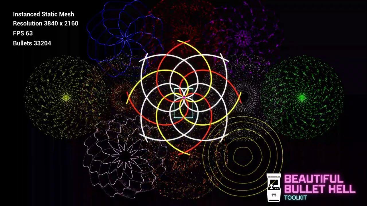 Beautiful Bullet Hell Toolkit - Stress Test 2 - 50,000+ ISM projectiles ...