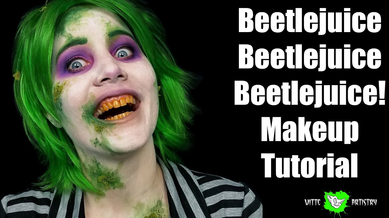 Beetlejuice Halloween Makeup Tutorial - YouTube
