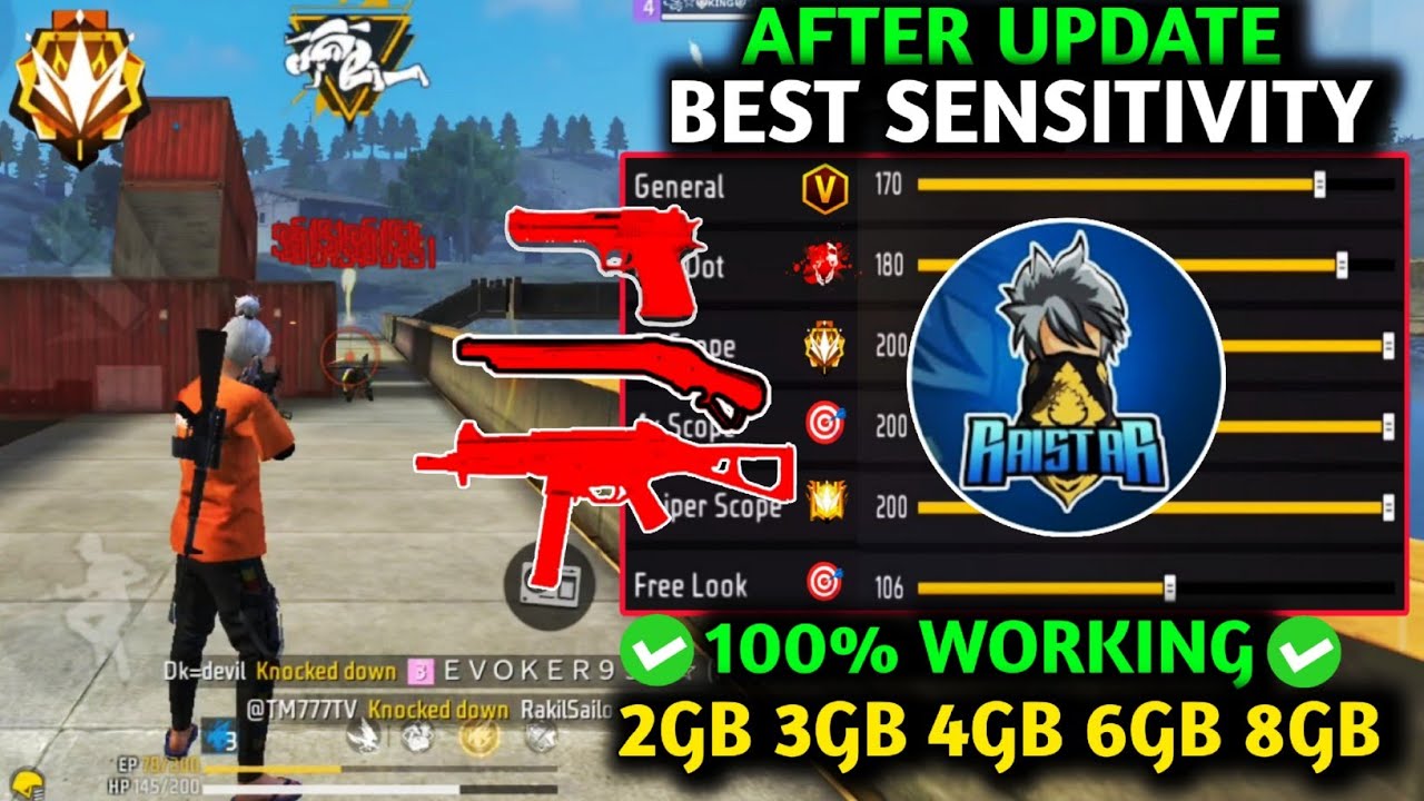 Free Fire Headshot setting 2024 ⚡ 200 Sensitivity Settings ⚙️ ...
