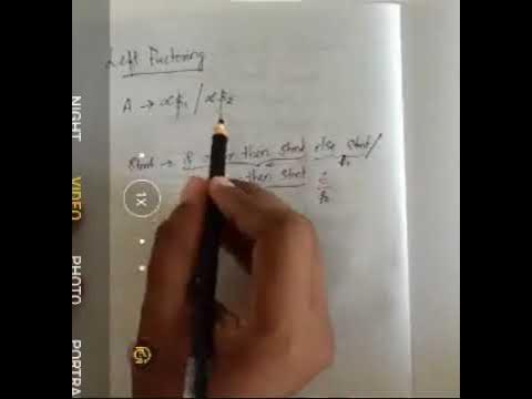 KTU CS304 Compiler Design|S6 CS/IT|Module 2 Part 4|Left factoring of a Grammar - YouTube