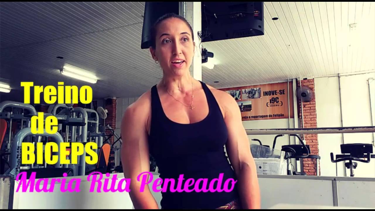 IFBB PRO Maria Rita Penteado treino de bíceps - bicep workout - YouTube