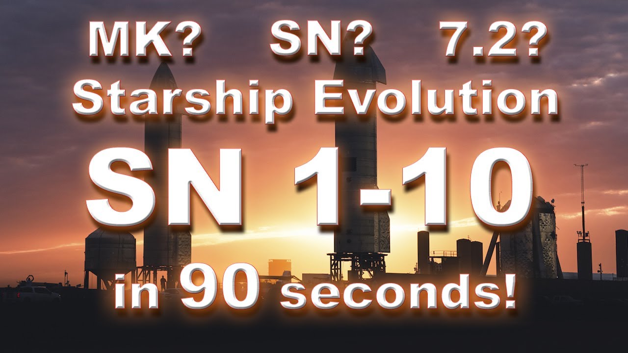 90-second SpaceX Starship MK/SN 1-10 recap of Starship development ...