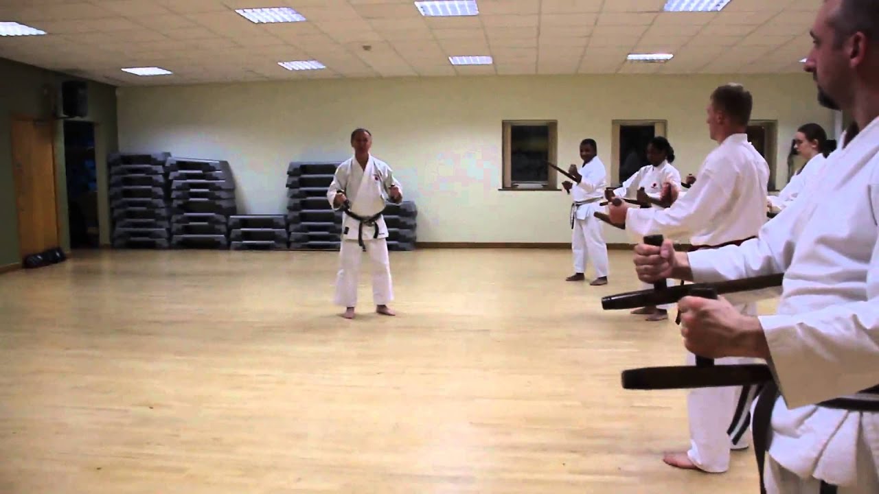 Sensei Cyril Cummins teaching striking techniques with the Tonfa - YouTube
