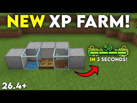 BEST NEW XP Farm for Minecraft Bedrock 26.40+!